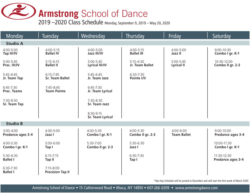 Fall Programs – Armstrong School of Dance
